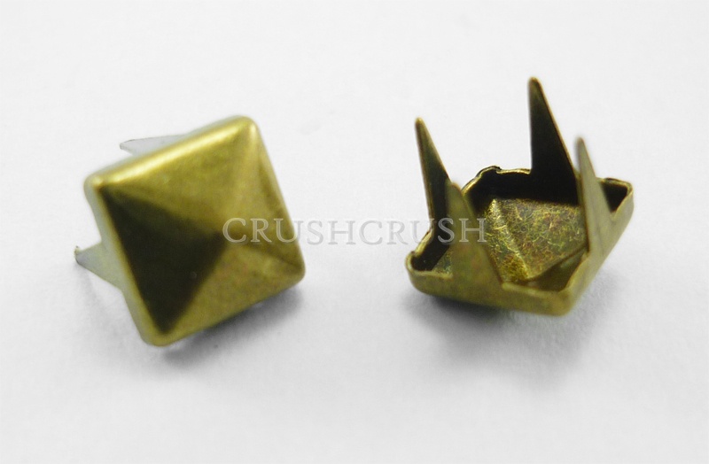100x6mm Brass Pyramid Studs Goth Biker Studded Leather Craft S044 on Luulla