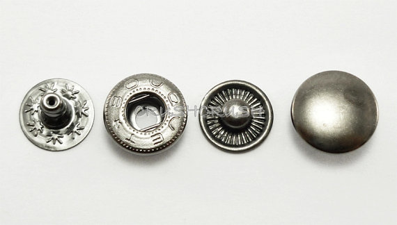 10sets 1/2" Cap - Line 20 Snap Buttons Fastener Gunmetal-v0513 on Luulla